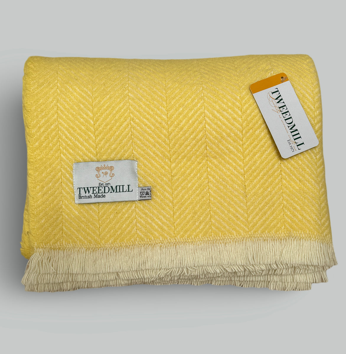 Recycled Wool throw - yellow – Velvet & Cream